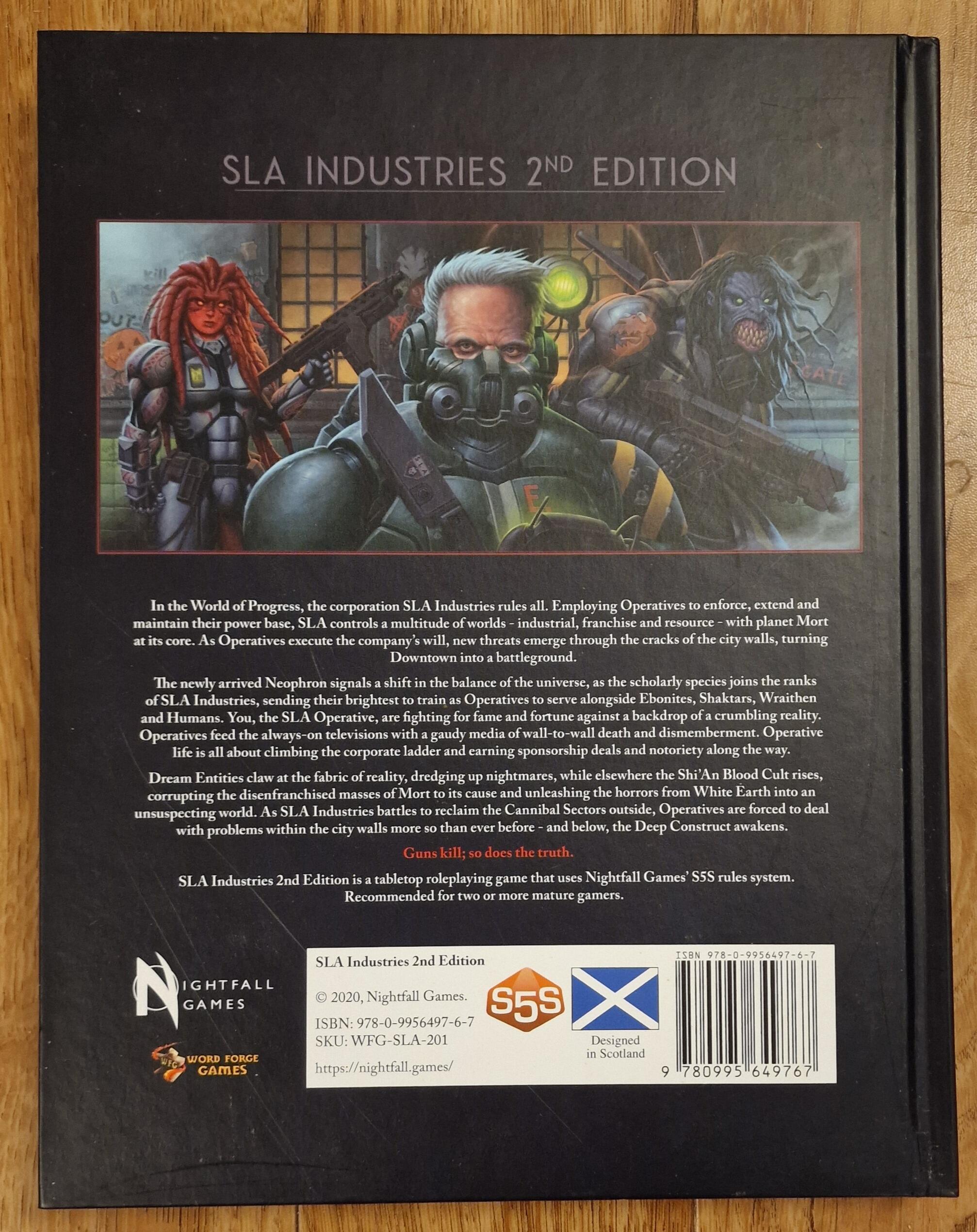 SLA Industries Core Rules Rulebook by Nightfall Games
