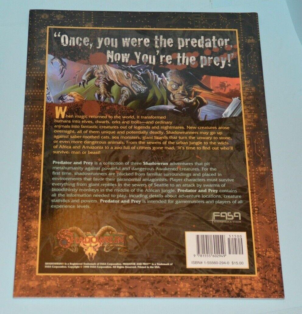 Predator and Prey for Shadowrun by FASA