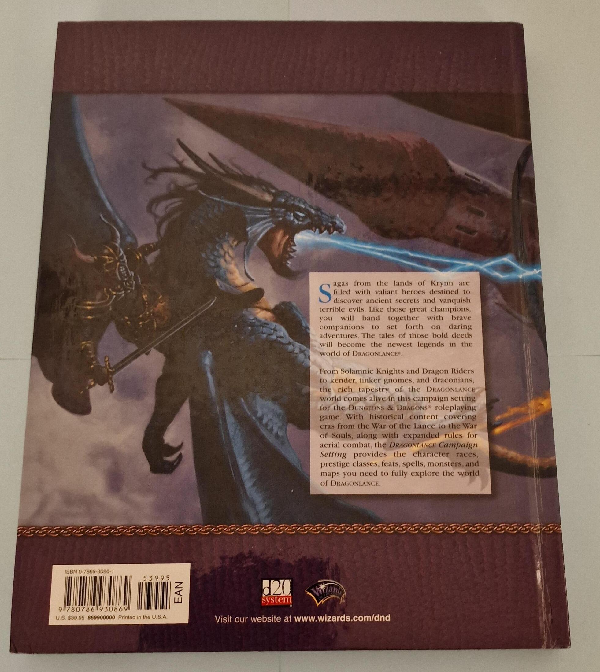 Dragonlance Campaign Setting Dungeons & Dragons 3.5 (D&D)
