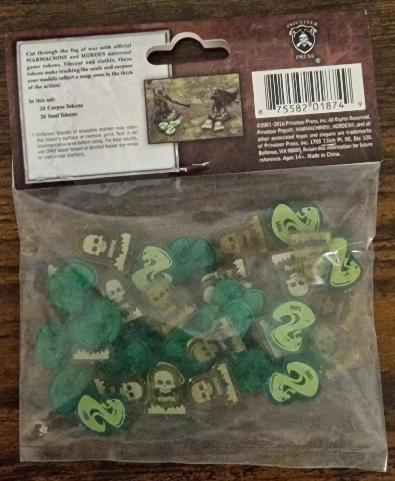 Hordes and Warmachine Universal Corpse & Soul Tokens Token Set by ...