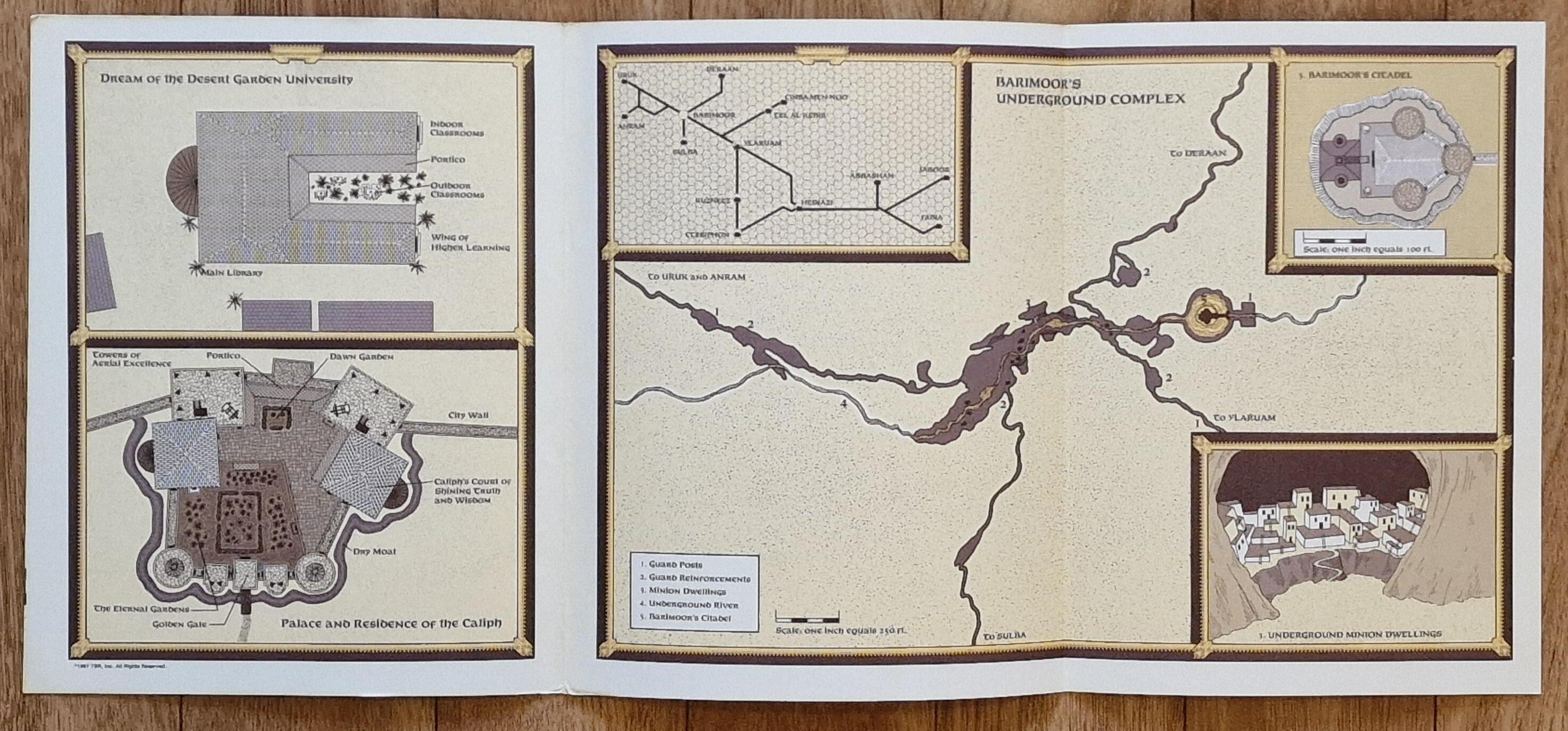 GAZ 2 The Emirates of Ylaruam for Dungeons & Dragons complete with map