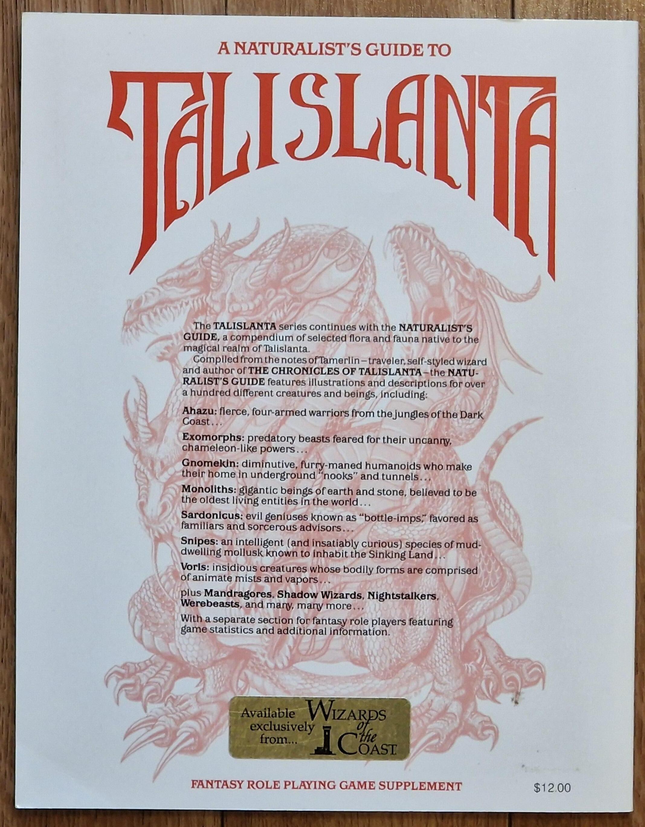 The Naturalist's Guide to Talislanta for Talislanta by Wizards of the Coast