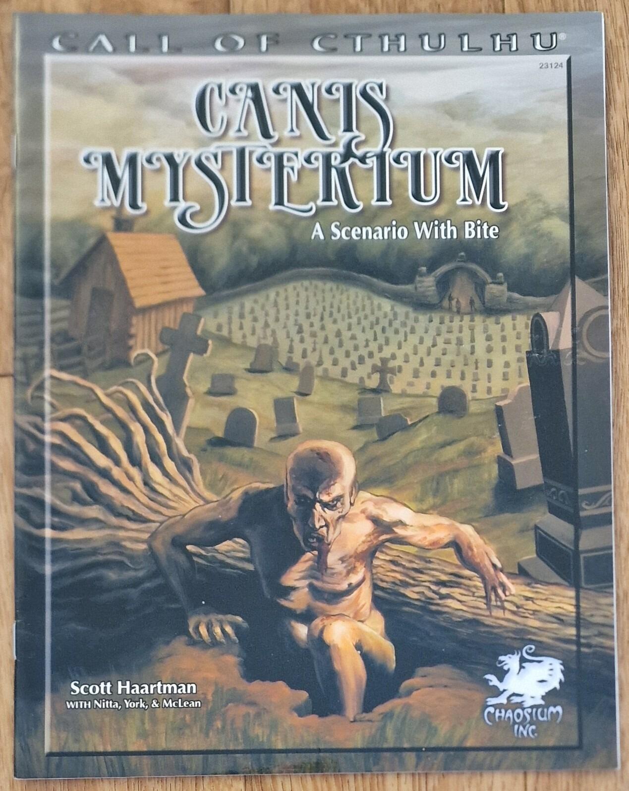 Canis Mysterium for Call Of Cthulhu RPG by Chaosium