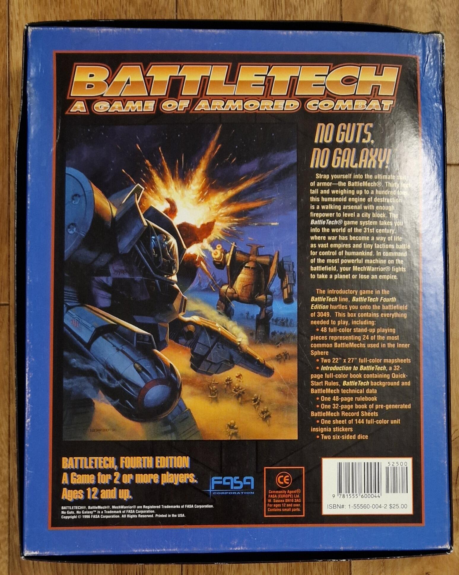 Classic Battletech Fourth Edition Rules Box Set by FASA