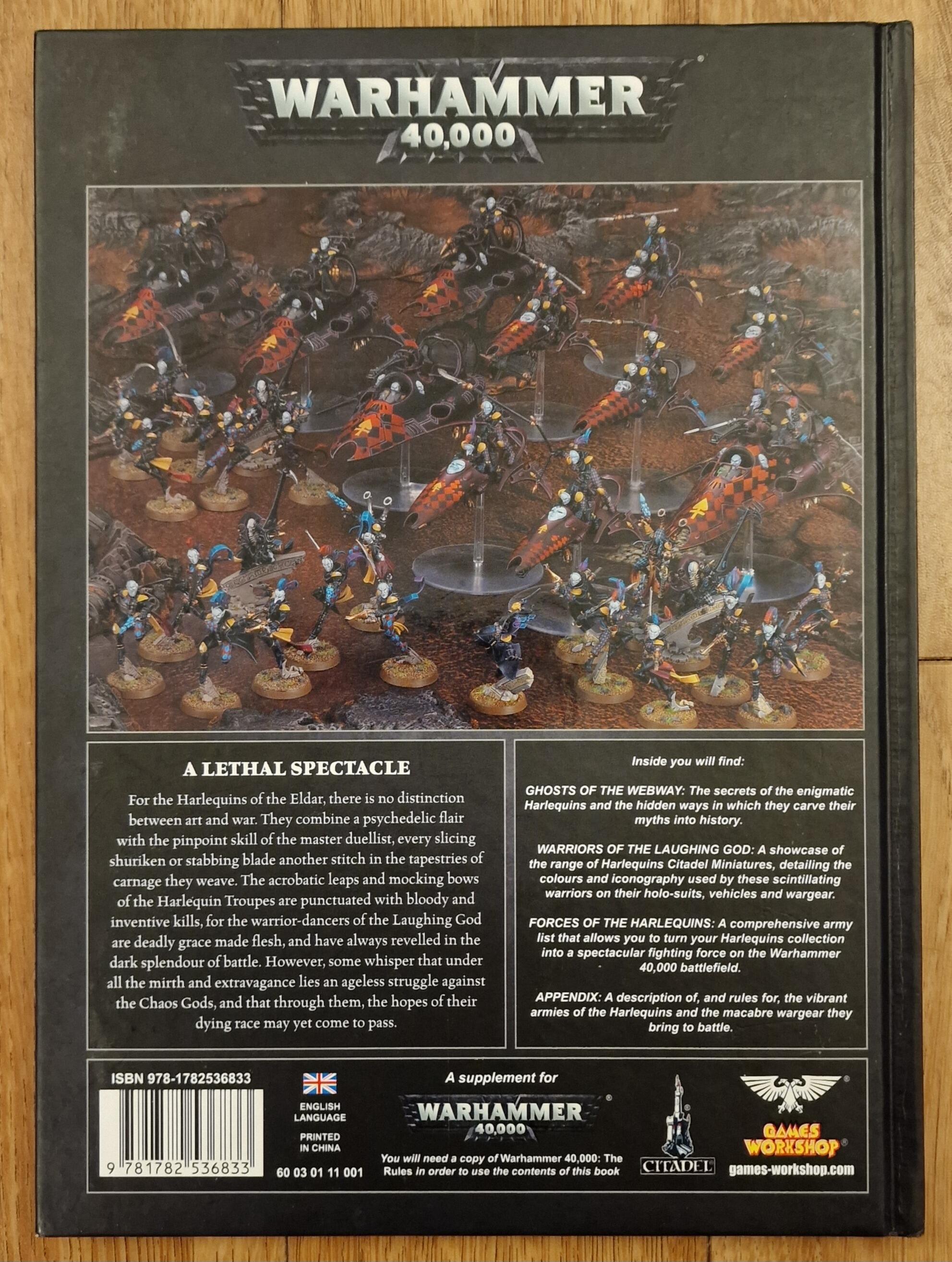 Warhammer 40000 Codex Eldar Harlequins 7th Edition 40K