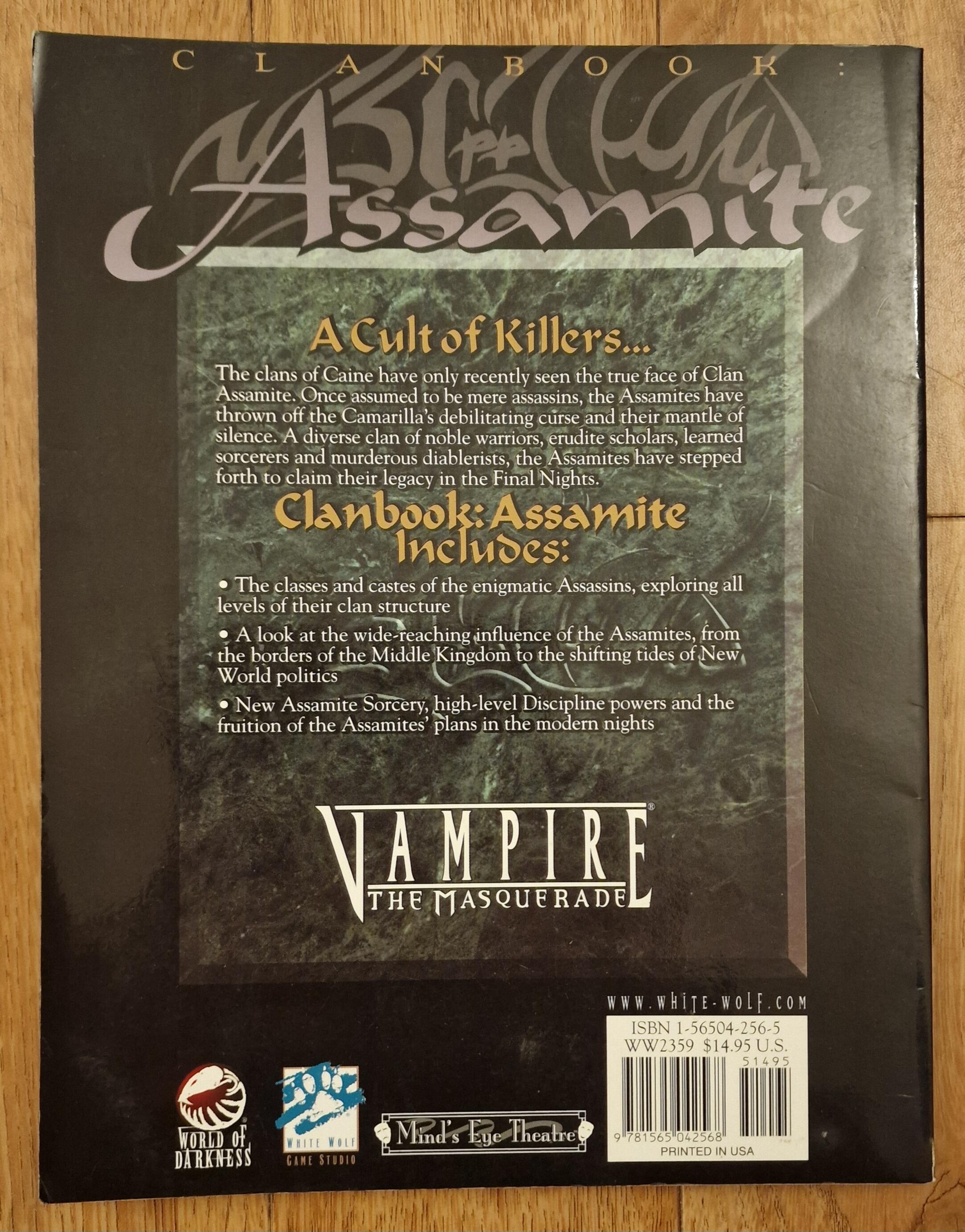 Clanbook Assamite Revised 2nd ed Vampire the Masquerade by White Wolf