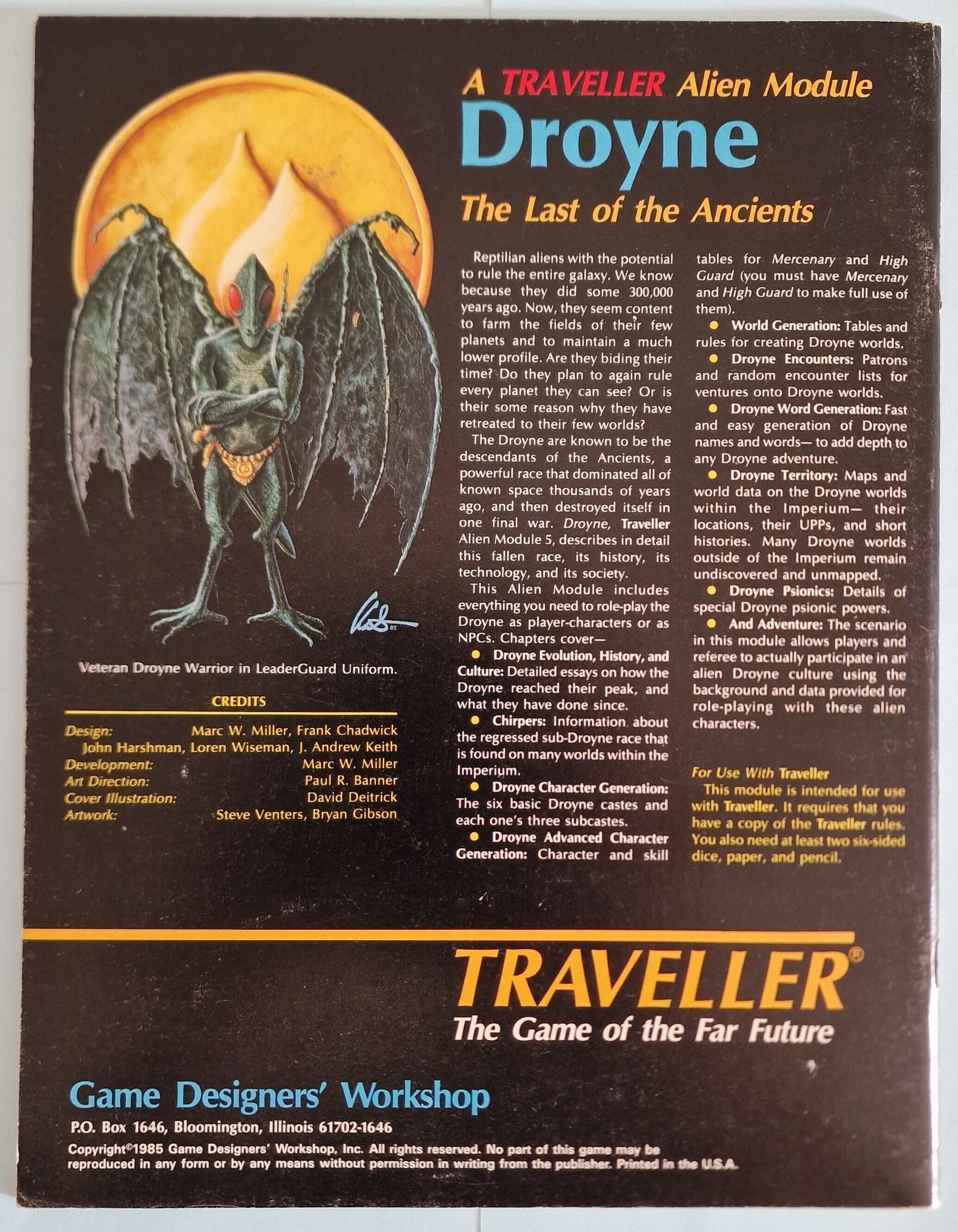 Alien Module 5 Droyne for Classic Traveller