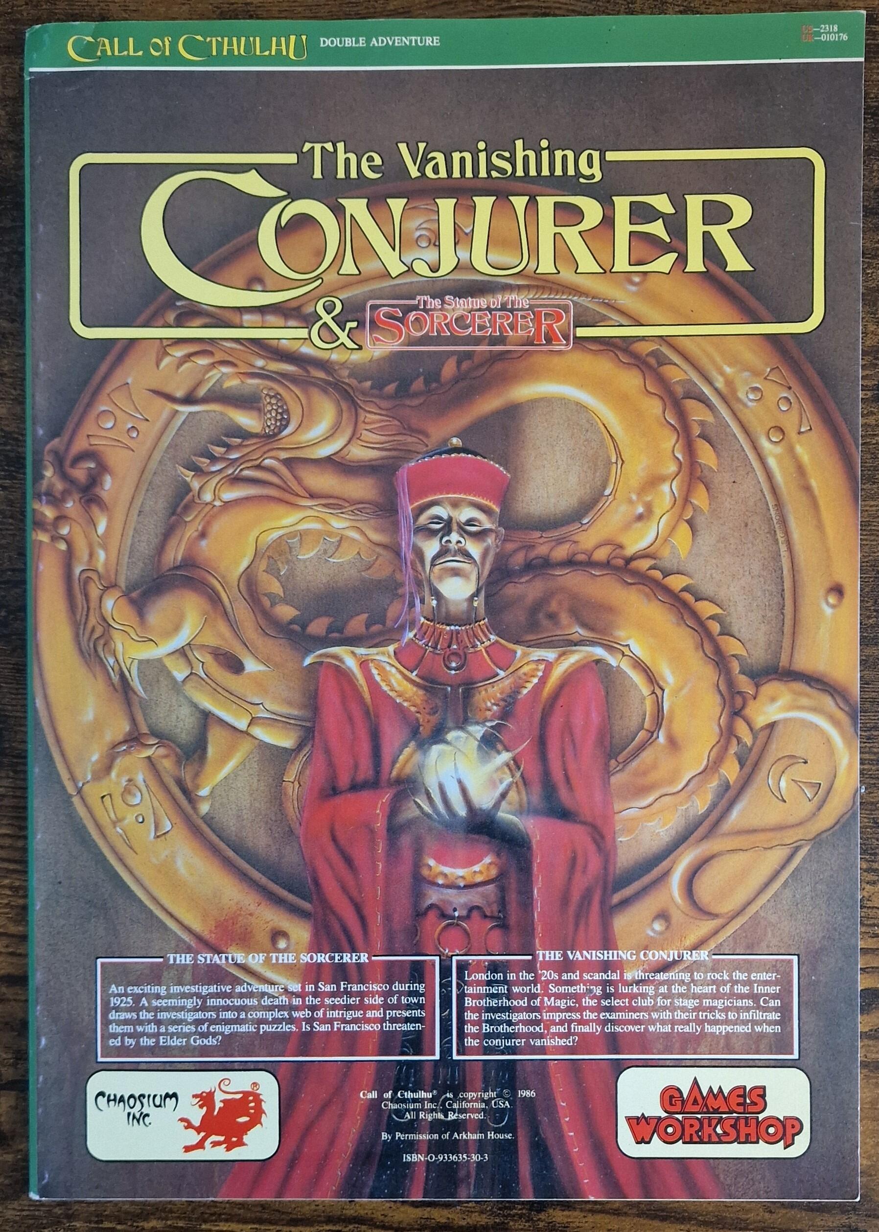 The Statue of the Sorcerer & The Vanishing Conjurer for Call of Cthulhu ...