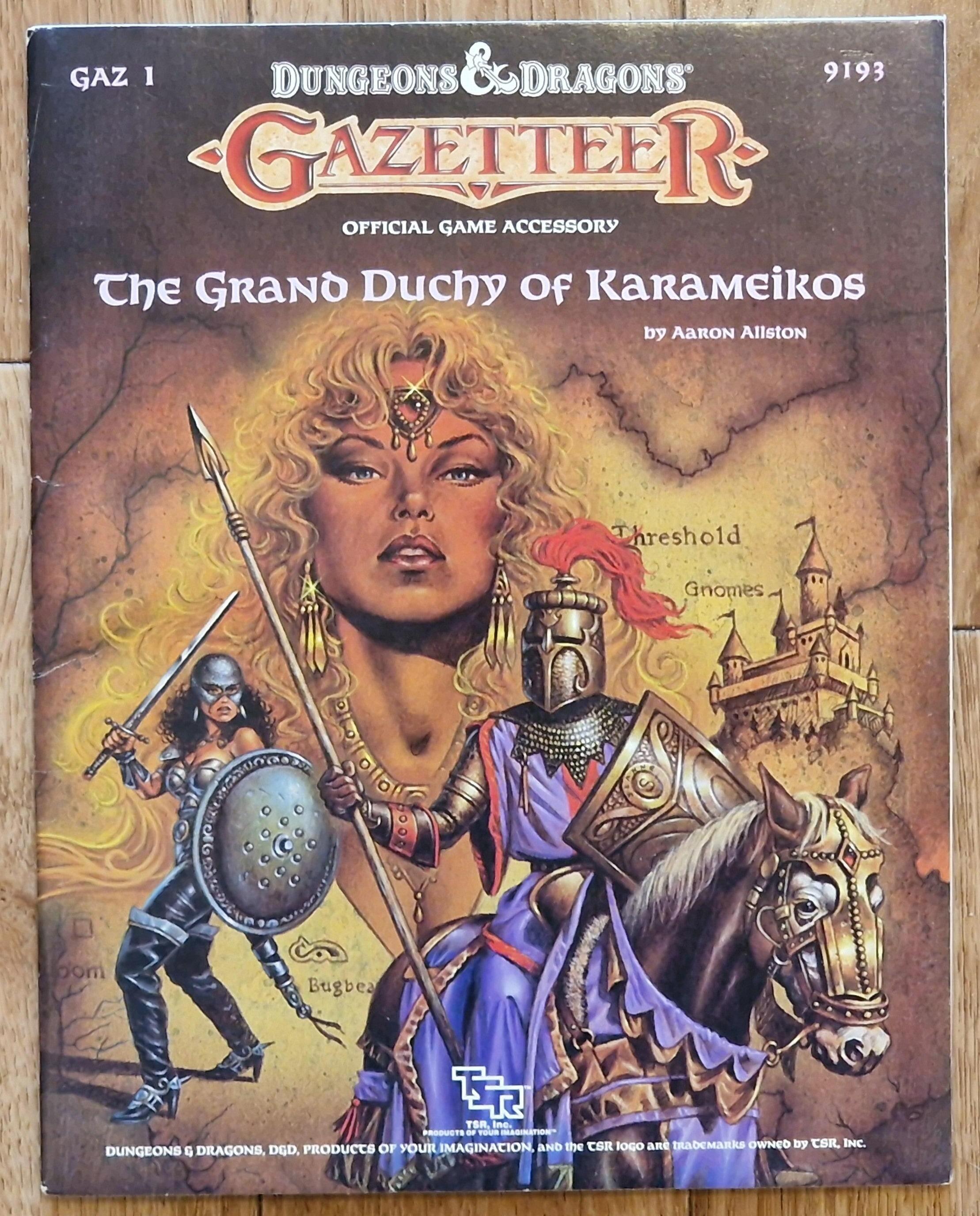 GAZ 1 The Grand Duchy of Karameikos for Dungeons & Dragons complete ...
