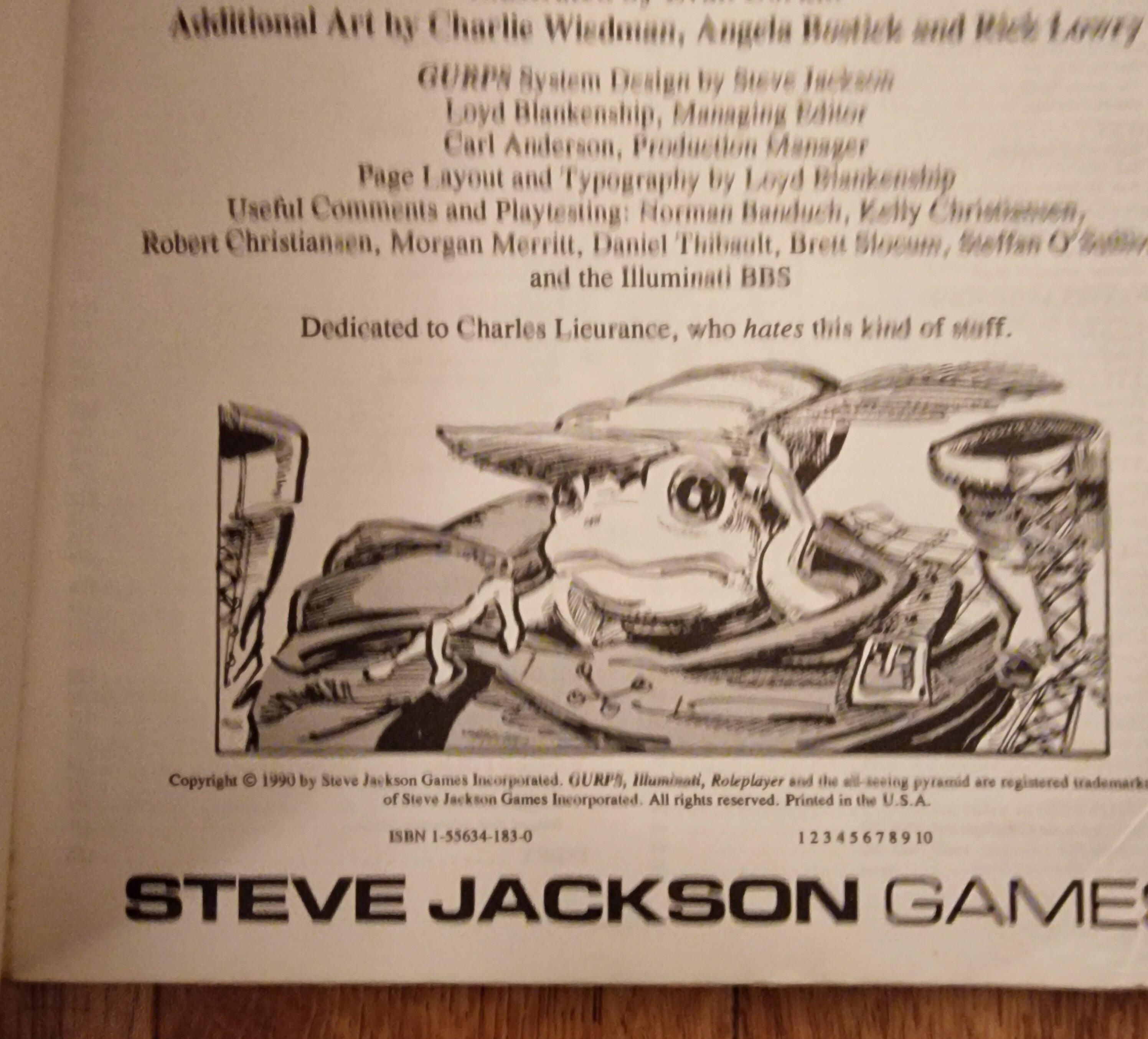 RPG Book GURPS Fantasy Folk 3rd Edition Steve Jackson Games
