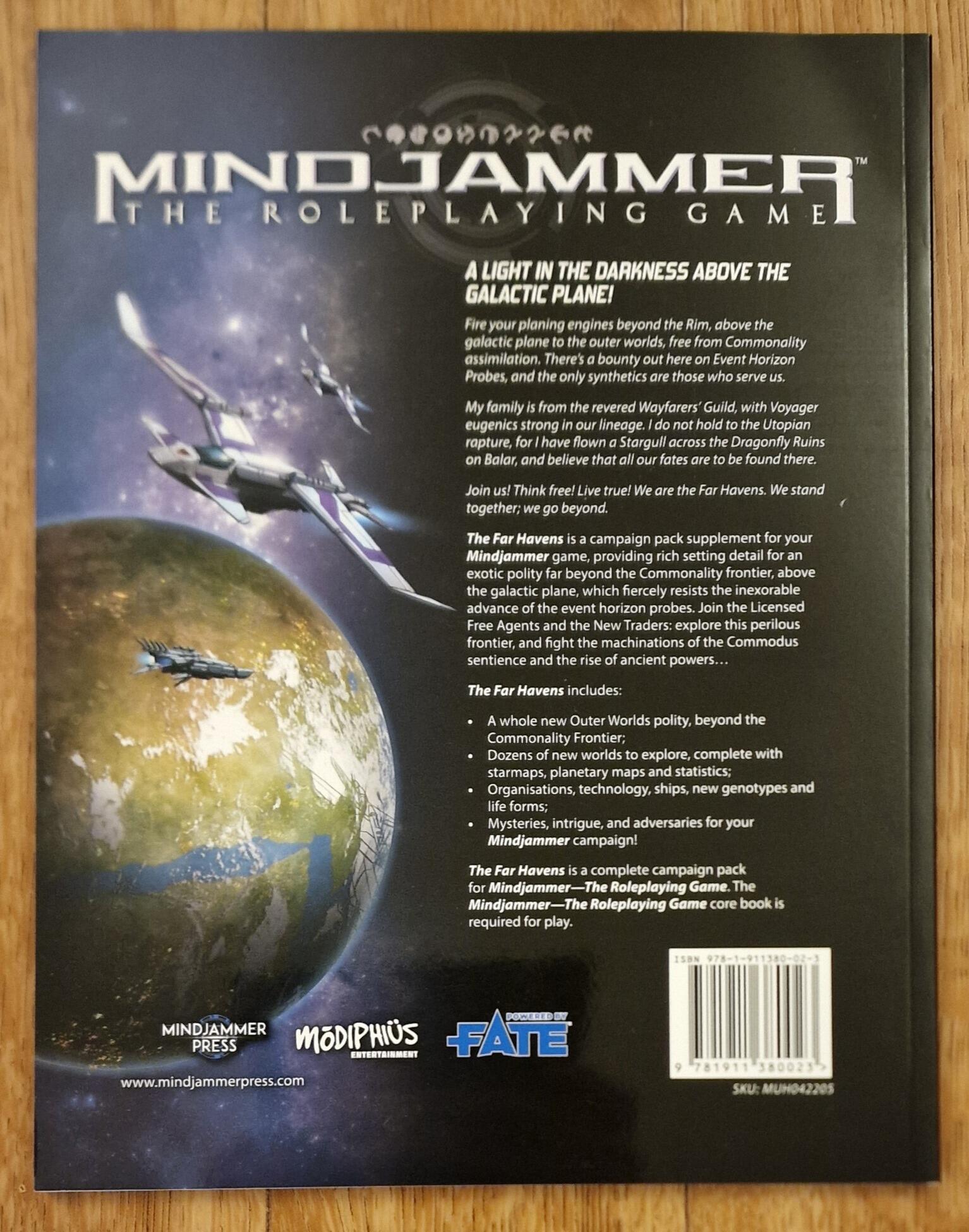 Mindjammer the Roleplaying Game The Far Havens Sourcebook FATE system