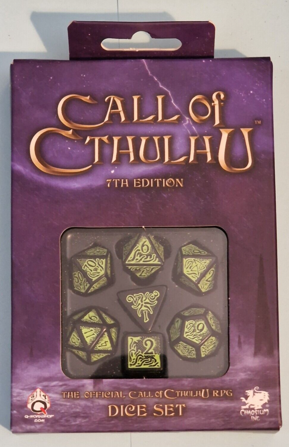 Call Of Cthulhu Dice Set Q-Workshop Black & Green