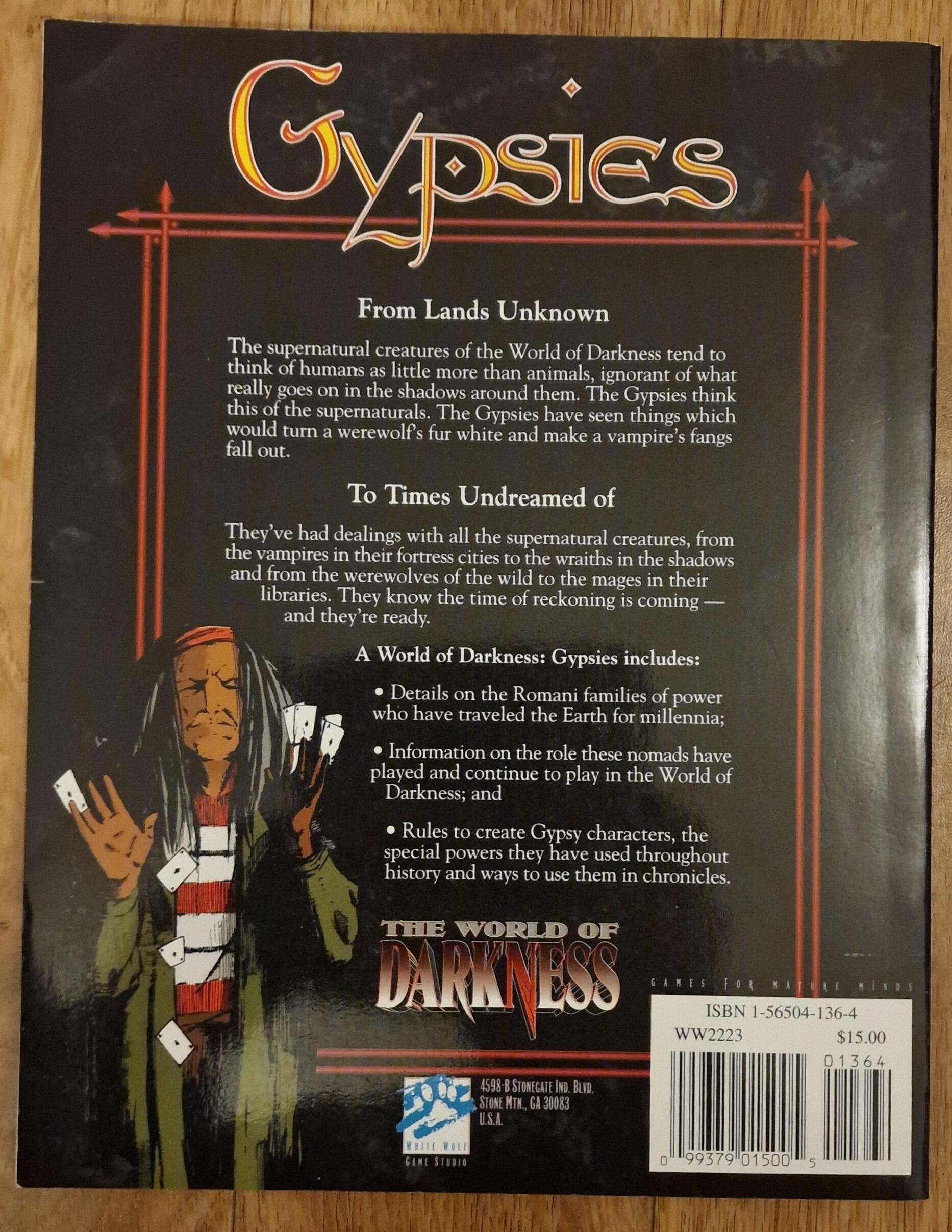 World of Darkness Gypsies RPG book by White Wolf