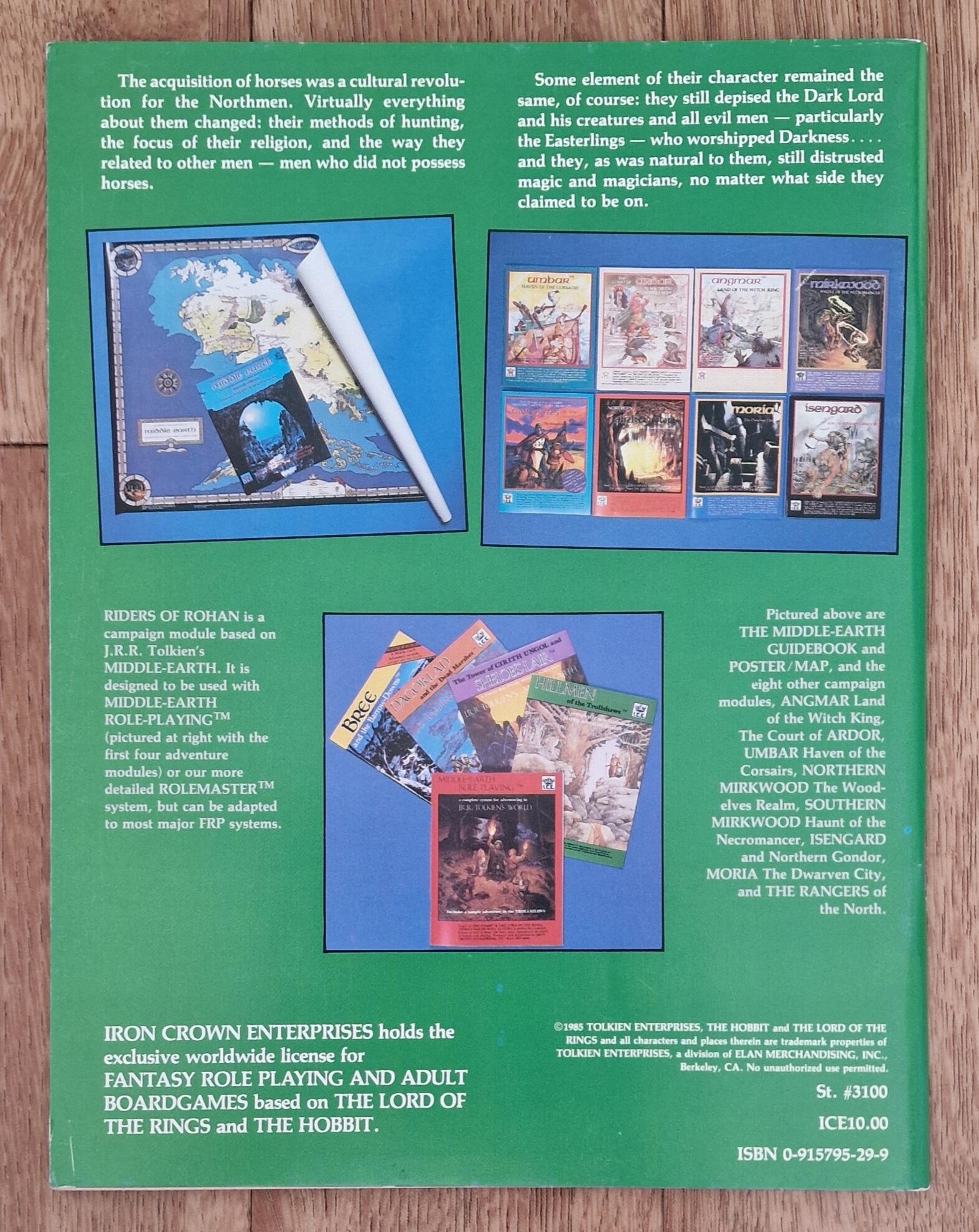 Riders of Rohan for Middle Earth Role Playing MERP by ICE Iron Crown