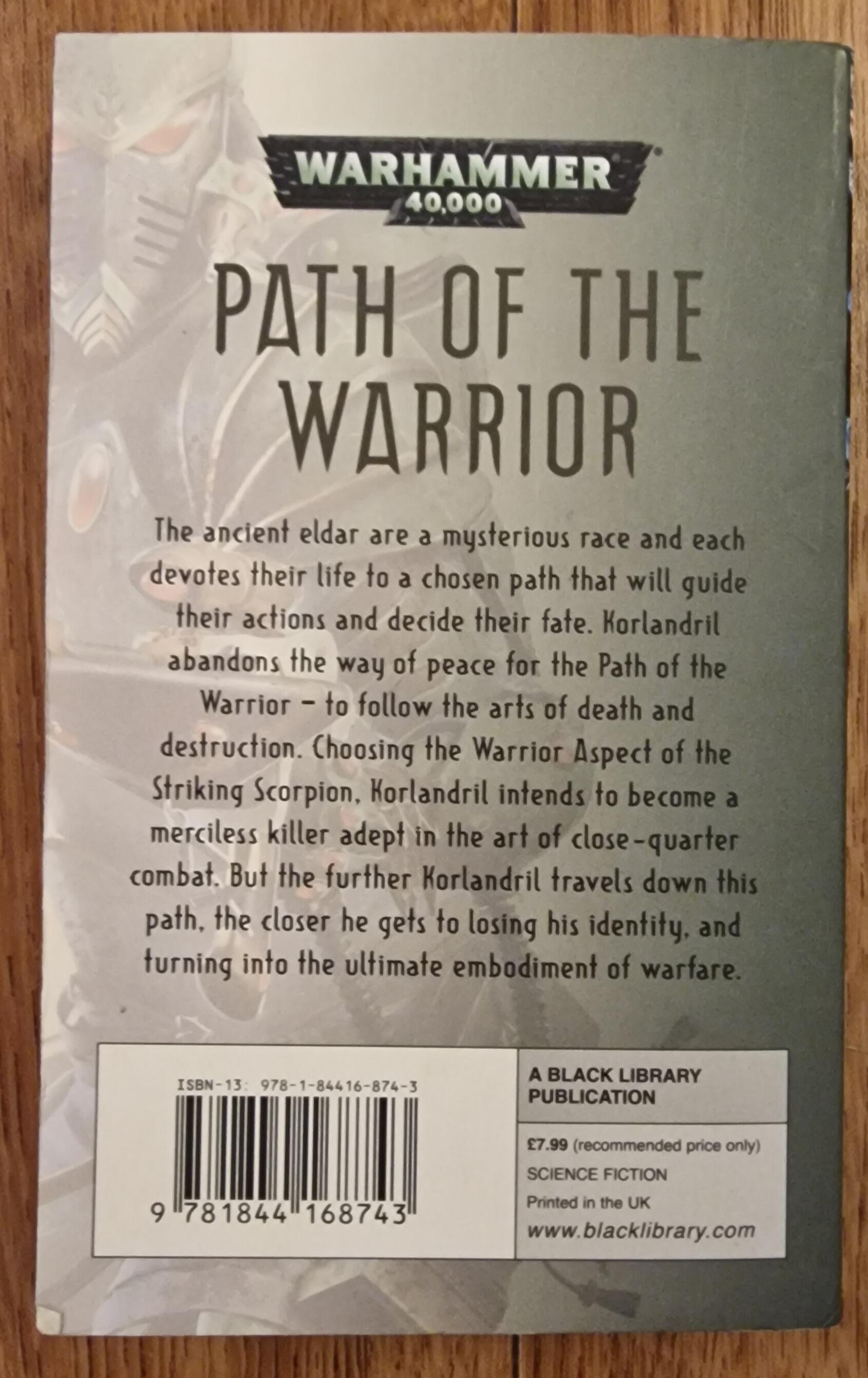 Path of the Warrior by Gav Thorpe a Warhammer novel 40000 Black Library ...