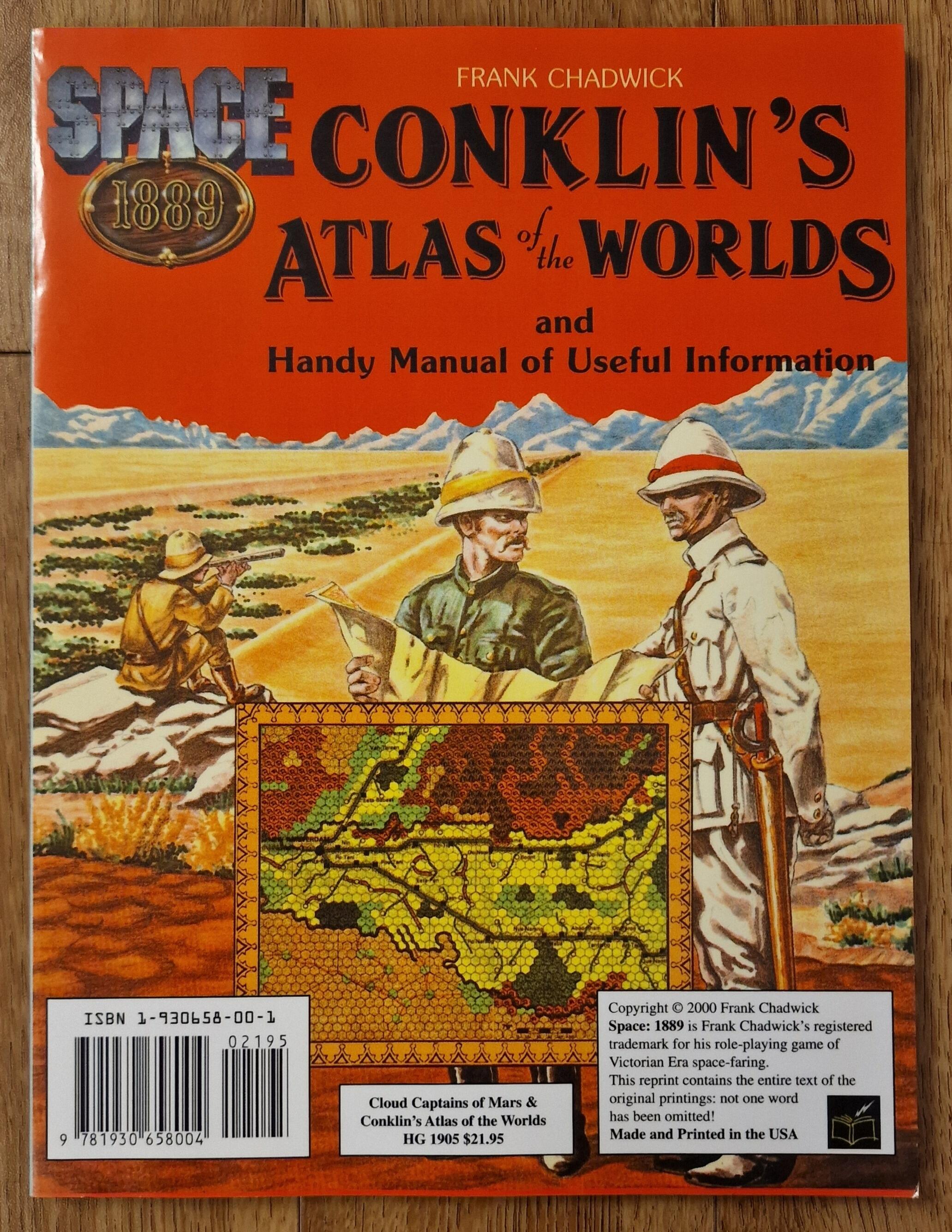 Cloud Captains of Mars / Conklins Atlas of the Worlds 1889 RPG by ...
