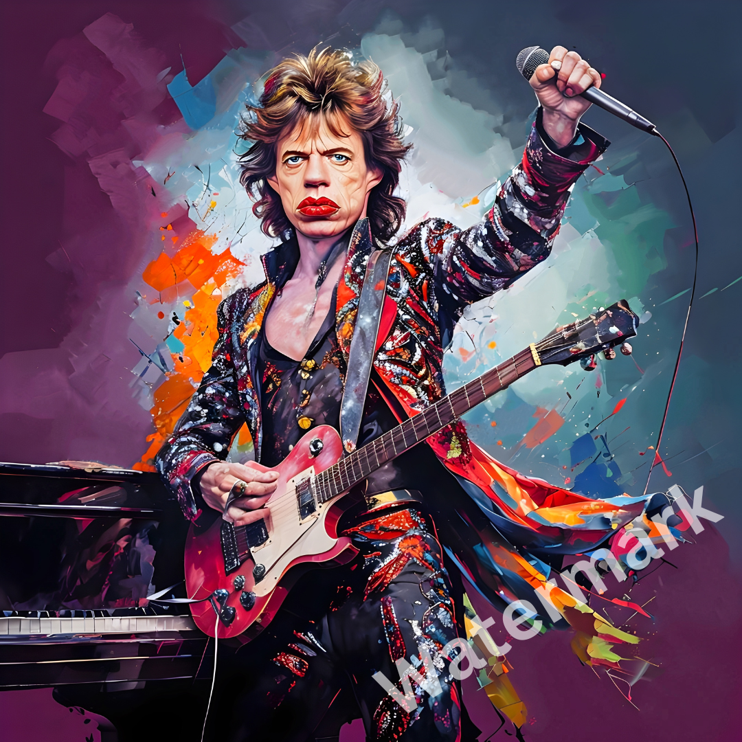Mick Jagger Rolling Stones Wall Art: Iconic Posters, Prints, Artwork ...