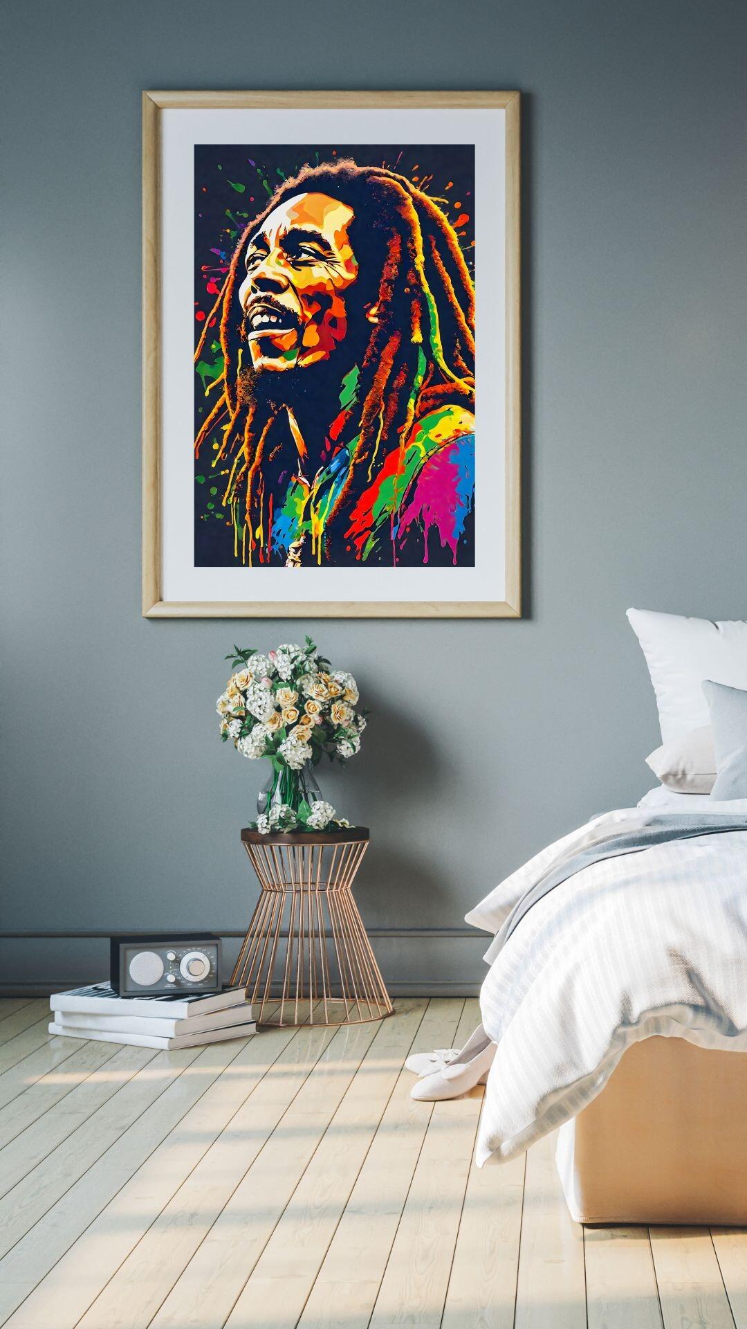 Bob Marley Wall Art Print | Iconic Music Legend Poster for Your Space