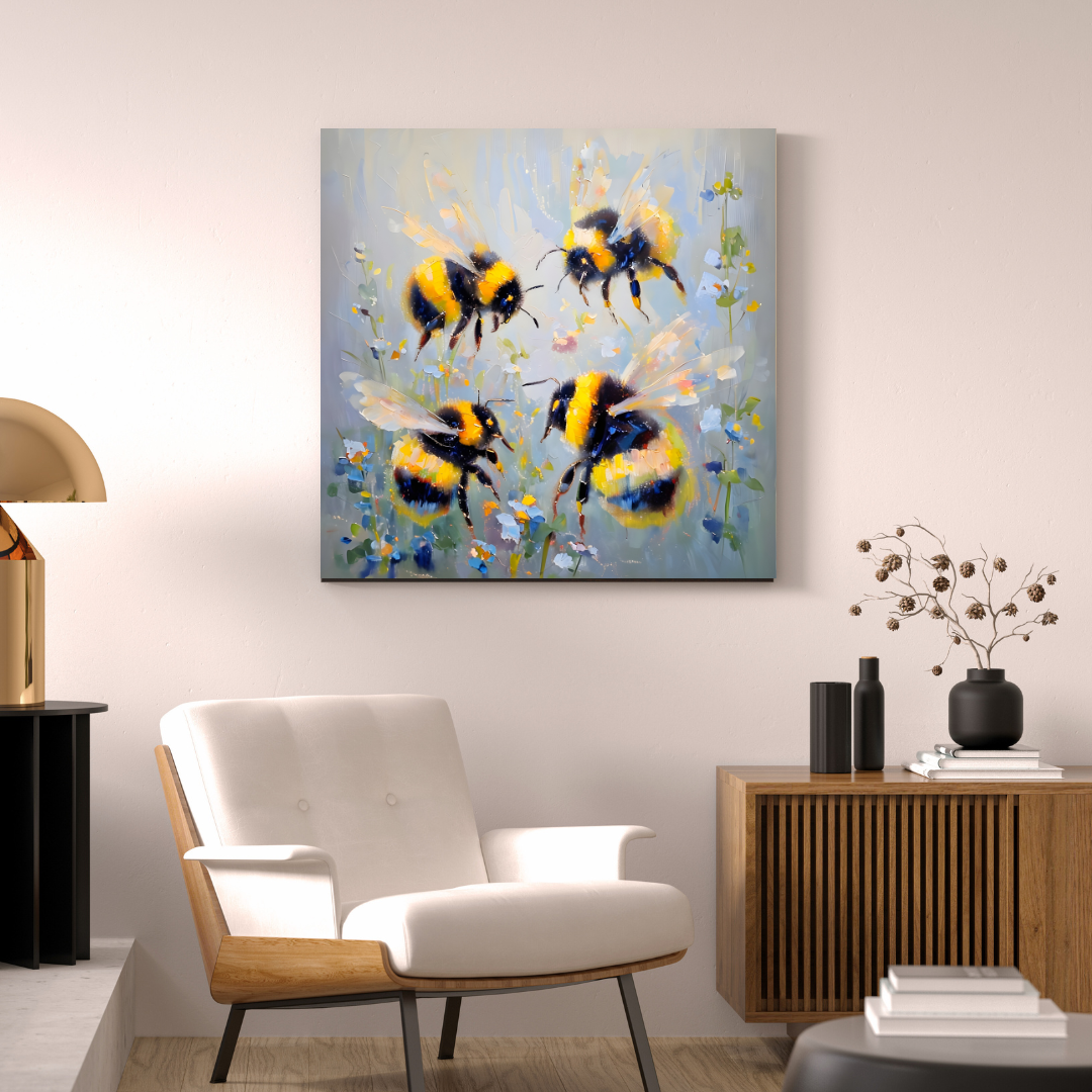 Vibrant Bumble Bee Wall Art | Nature-Inspired Decor