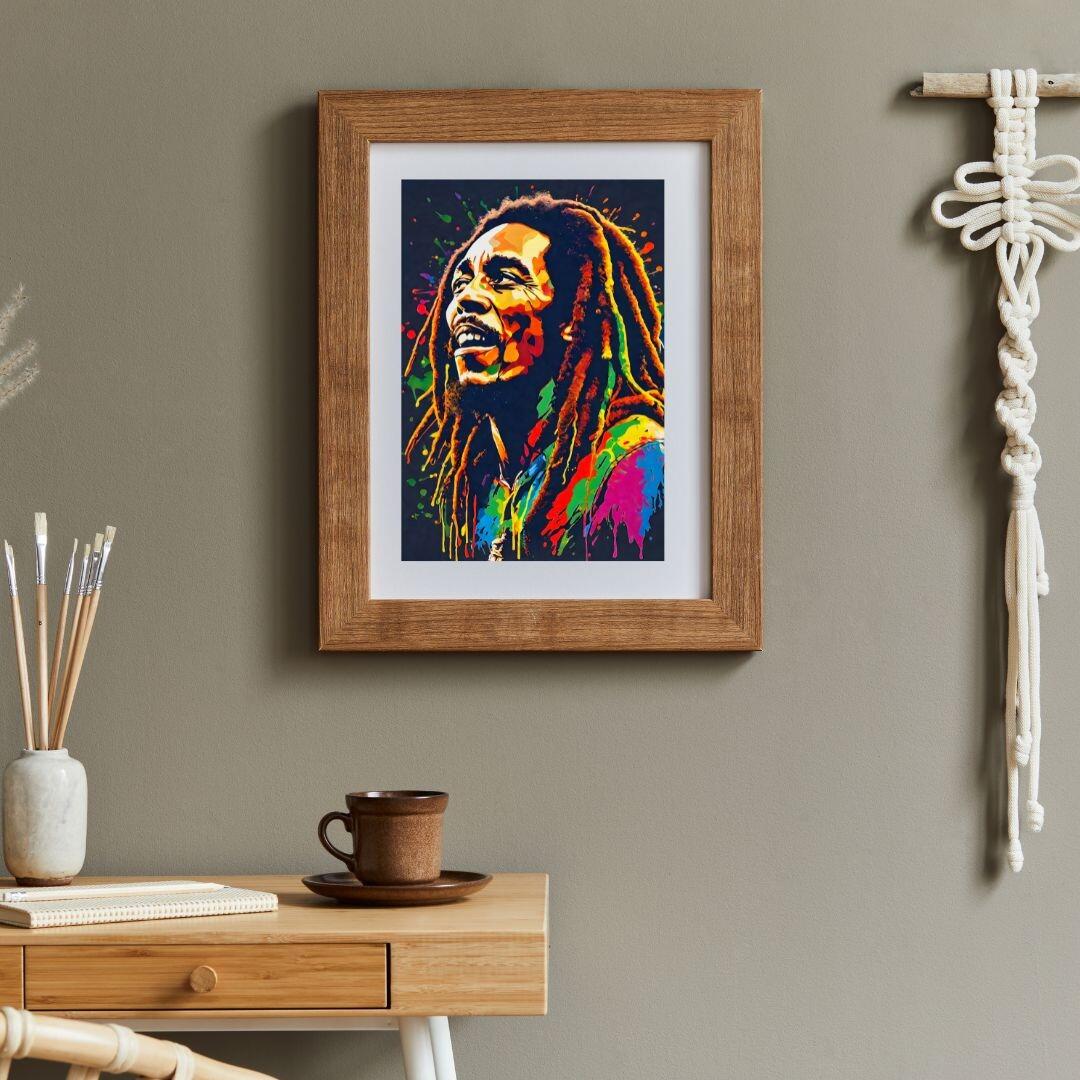 Bob Marley Wall Art Print | Iconic Music Legend Poster for Your Space