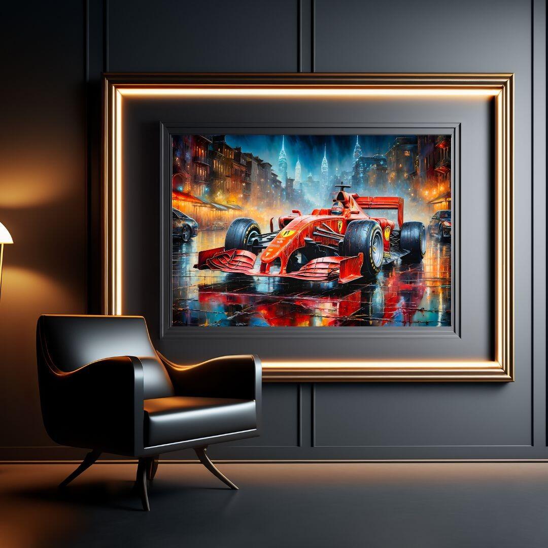 Ferrari Motor Racing Concept Wall Art Print