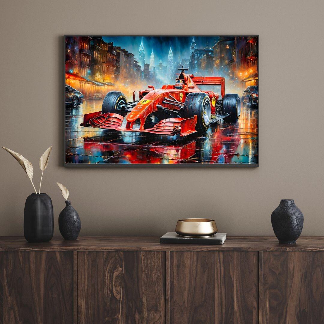 Ferrari Motor Racing Concept Wall Art Print