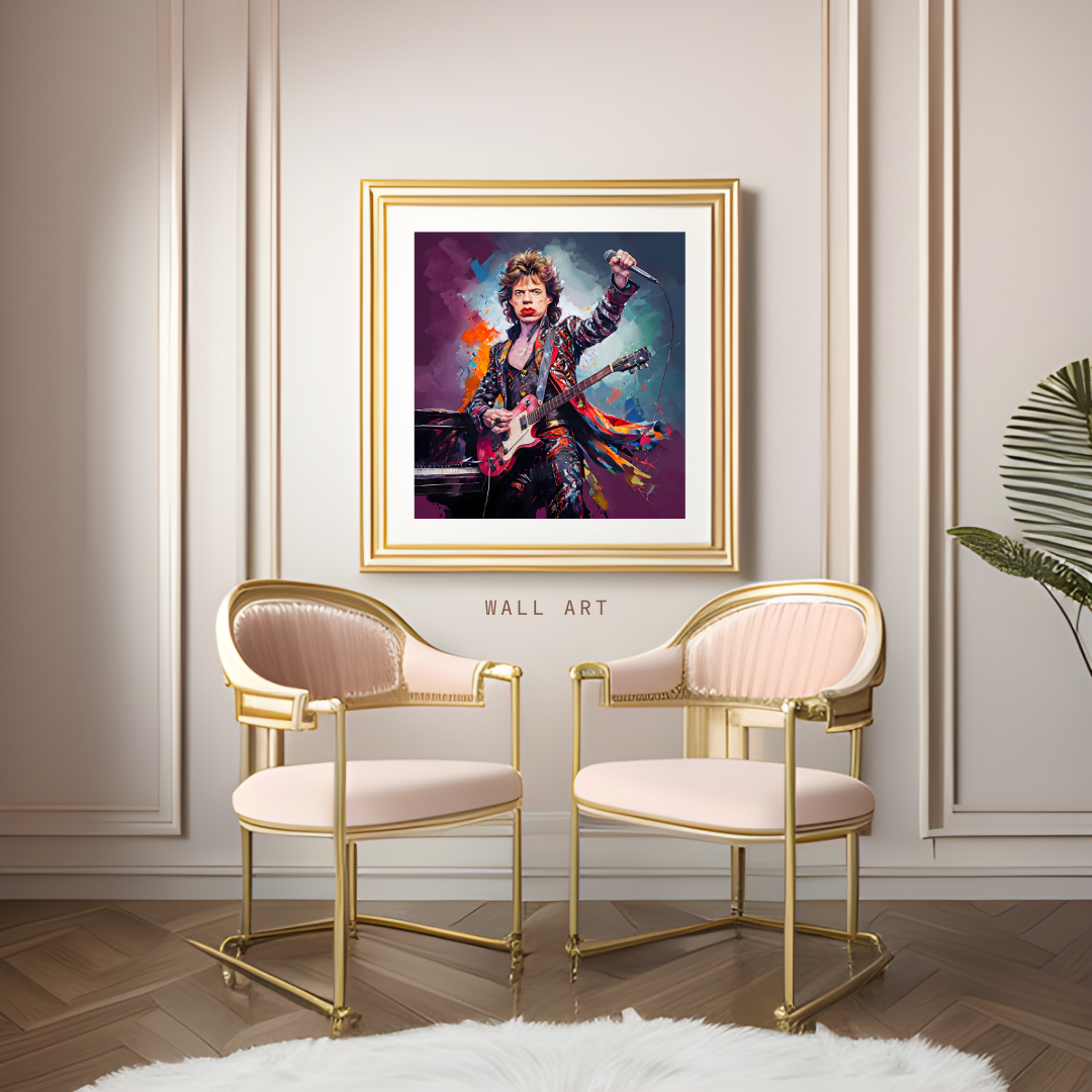 Mick Jagger Rolling Stones Wall Art: Iconic Posters, Prints, Artwork ...
