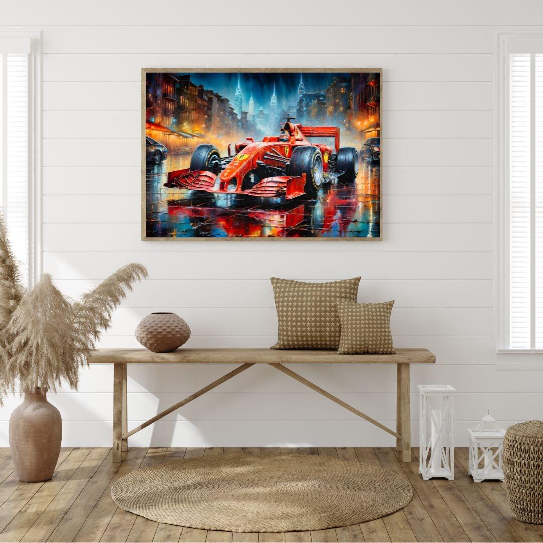 Ferrari Motor Racing Concept Wall Art Print