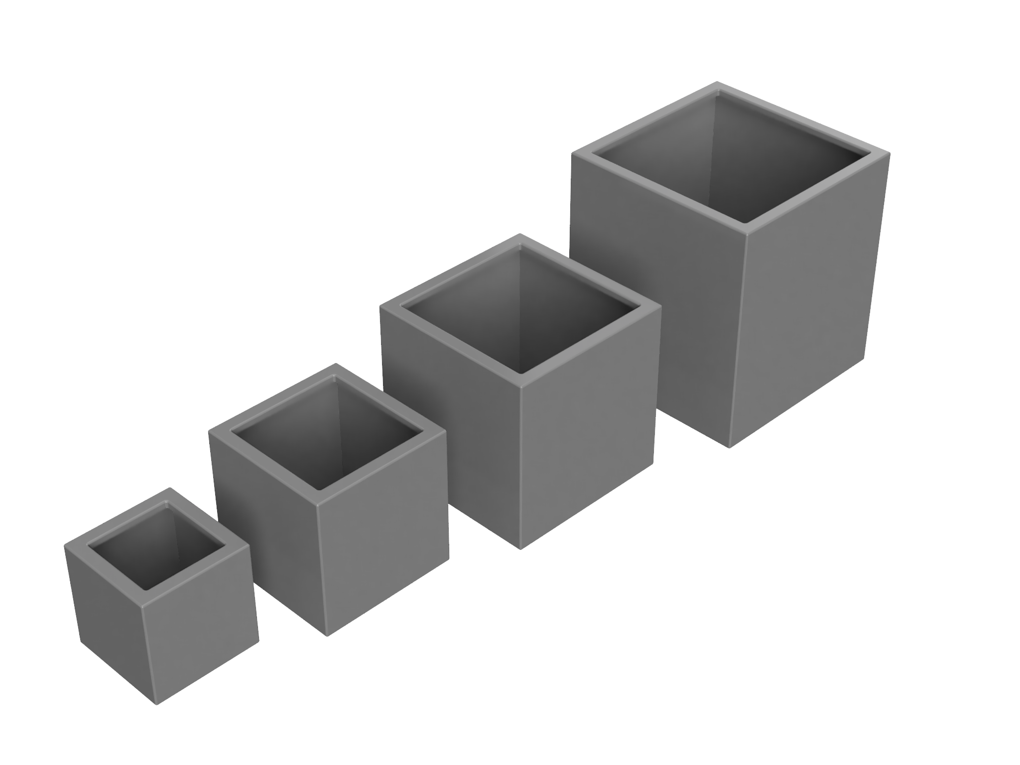 Square Metal Planter, Indoor/Outdoor, UK Manufactured, Free Delivery