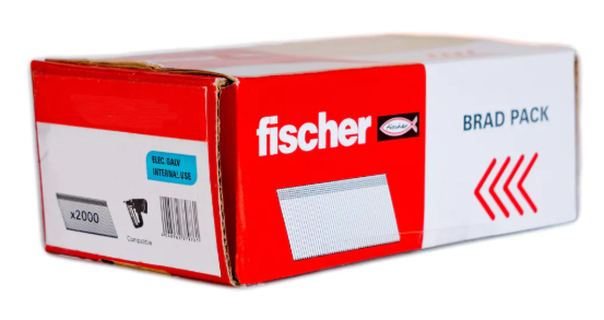 Fischer Angled Galvanised Brad Nails 16g x 63mm - 2000 per box