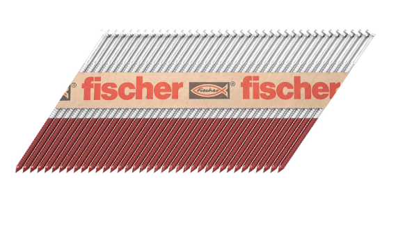 Fischer Galvanised Ring Shank Nails 3.1 x 90mm - 2200 per box